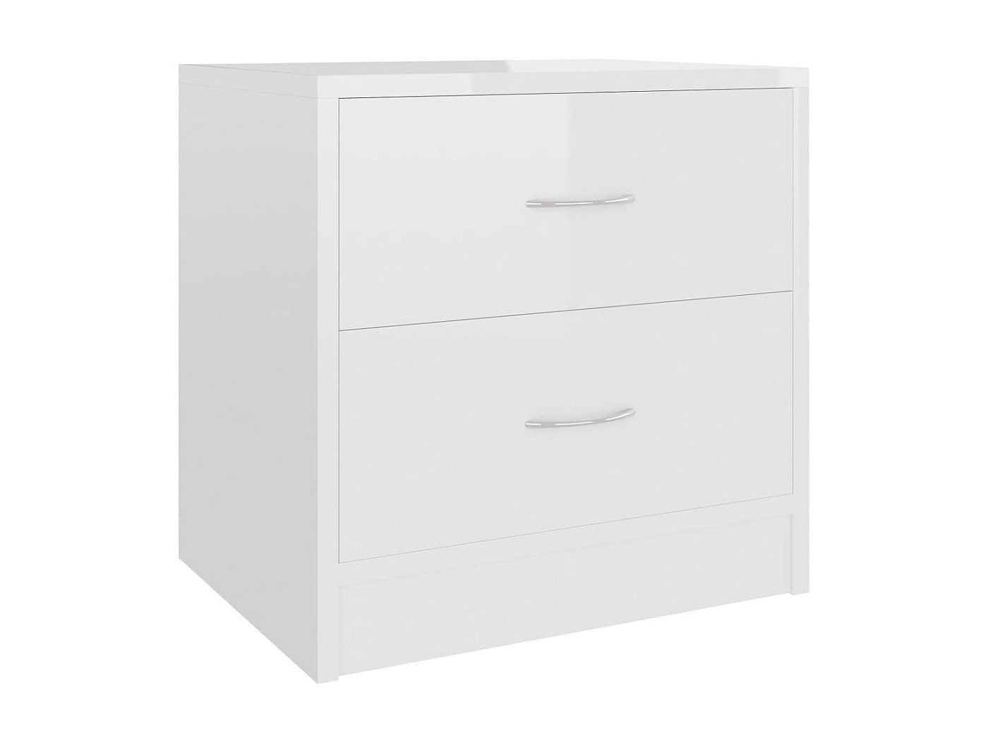 Comodino Bianco lucido 40 x 30 x 40 cm Truciolare