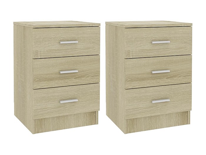 Comodini 2 pz Rovere Sonoma 38 x 35 x 56 cm Truciolare