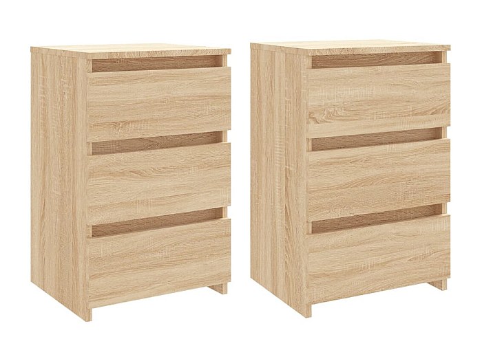 Comodini 2 pz Rovere Sonoma 40x35x62,5 cm Truciolare