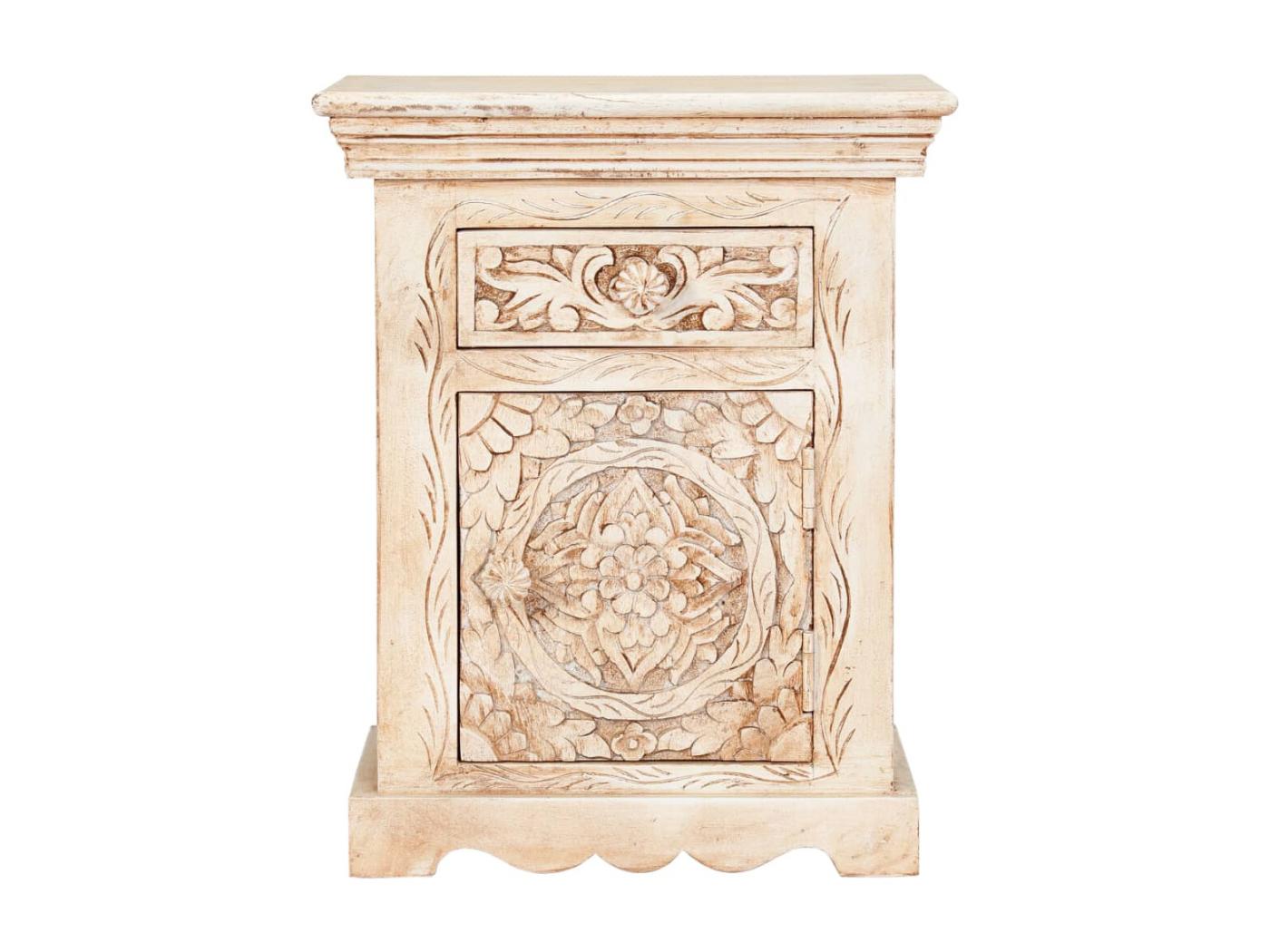 Comodino 40x30x50 cm Legno massello di mango Comodino 40x30x50 cm Legno massello di mango