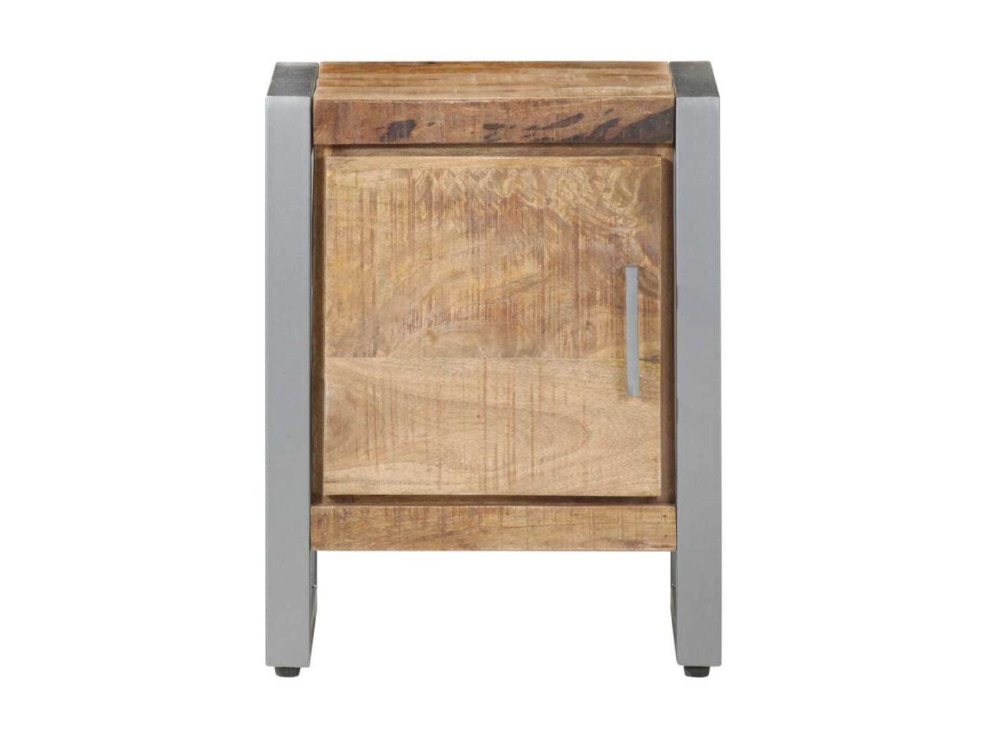 Comodino 40x30x50 cm Legno di mango grezzo Comodino 40x30x50 cm Legno di mango grezzo