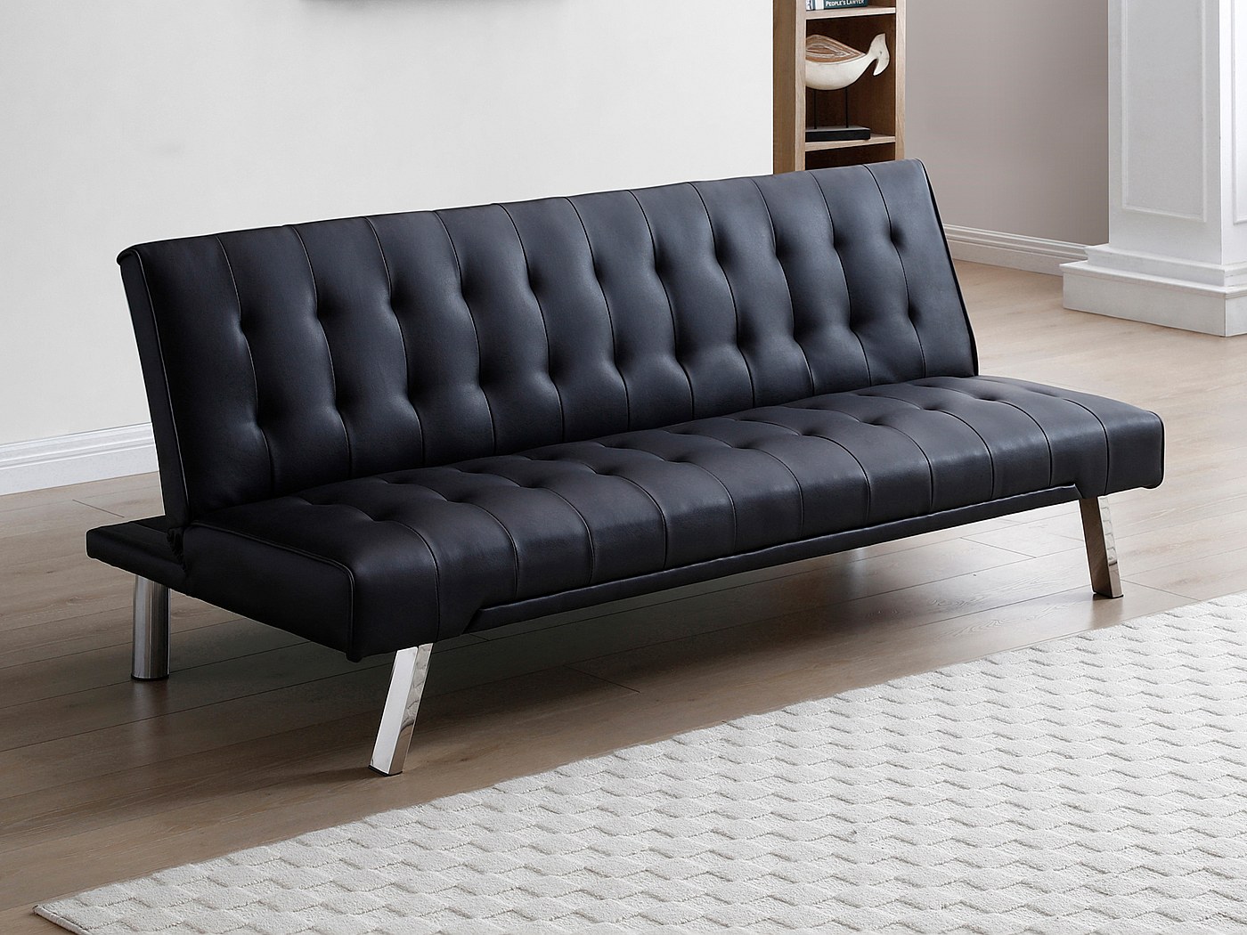 Schlafsofa Klappsofa - Kunstleder - Schwarz - GUILLAUME II günstig ...