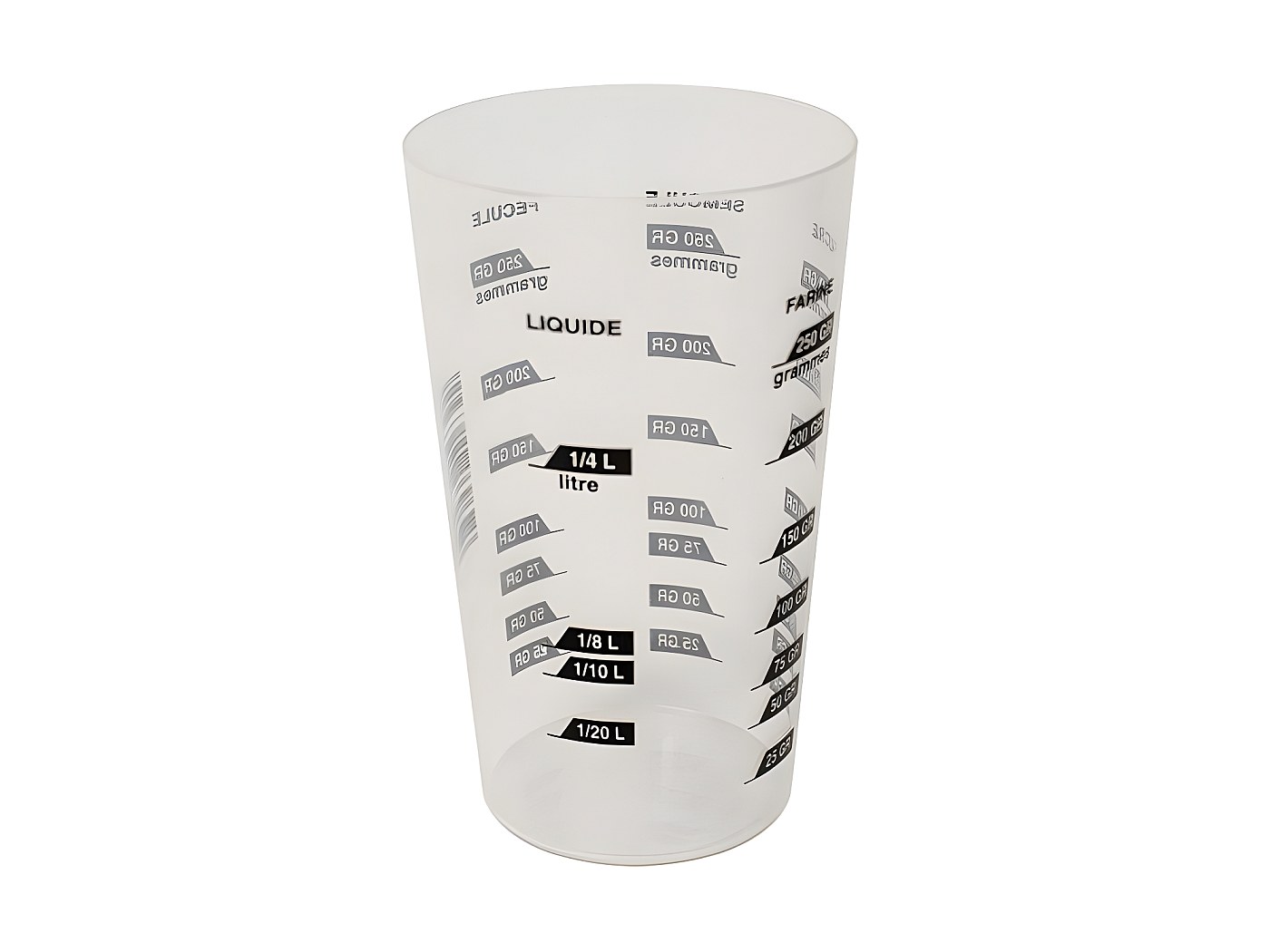 Pot doseur gradué en verre 0.4L pour ingrédients solides et liquides