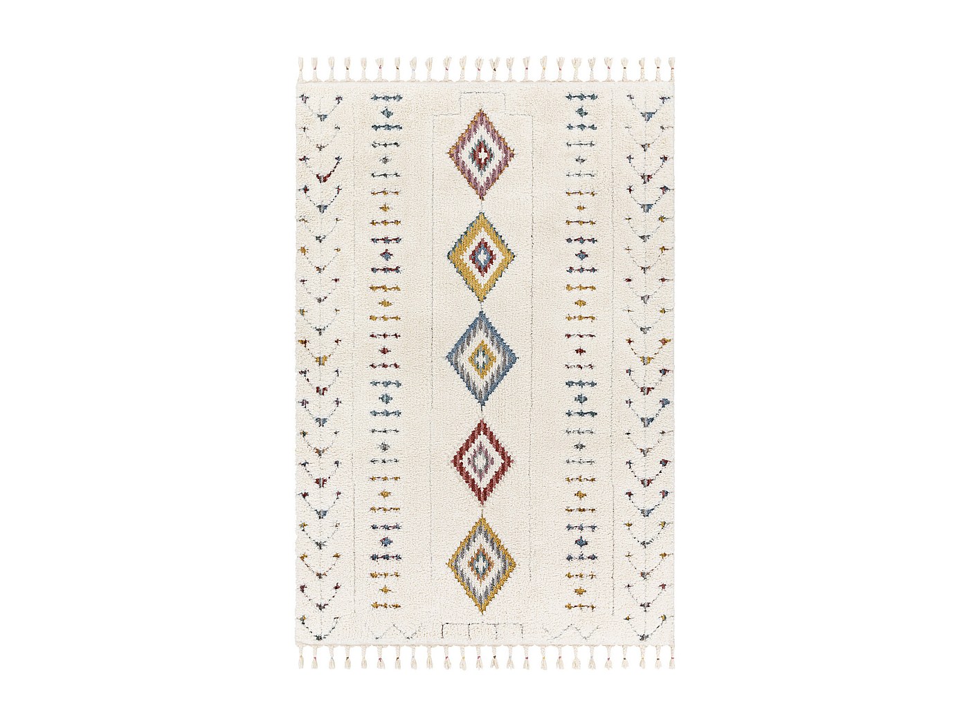 Tapijt Shaggy Boho Vloerkleed AZRA - 160x213cm - Meerkleurig