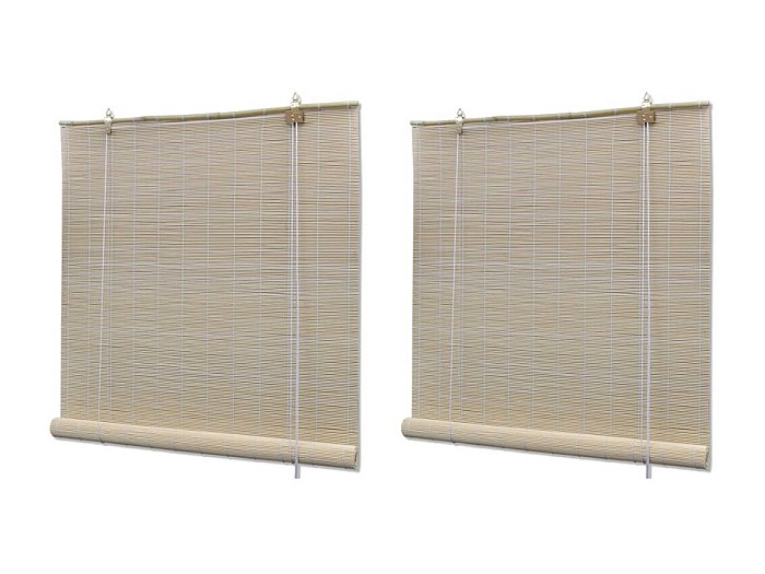 Store bannes à rouleau Bambou naturel 2 pcs 120x160 cm WVGQ1678