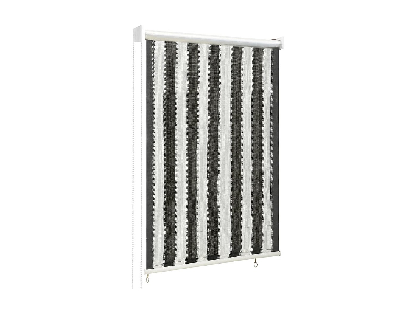 Store banne roulant d'extérieur 60x140 cm Rayures anthracite et blanc ...
