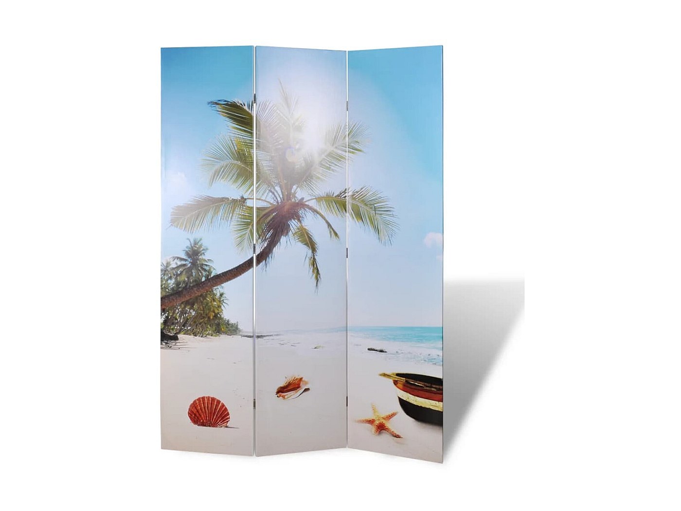 Biombo divisor plegable 120x170 cm playa ES139147