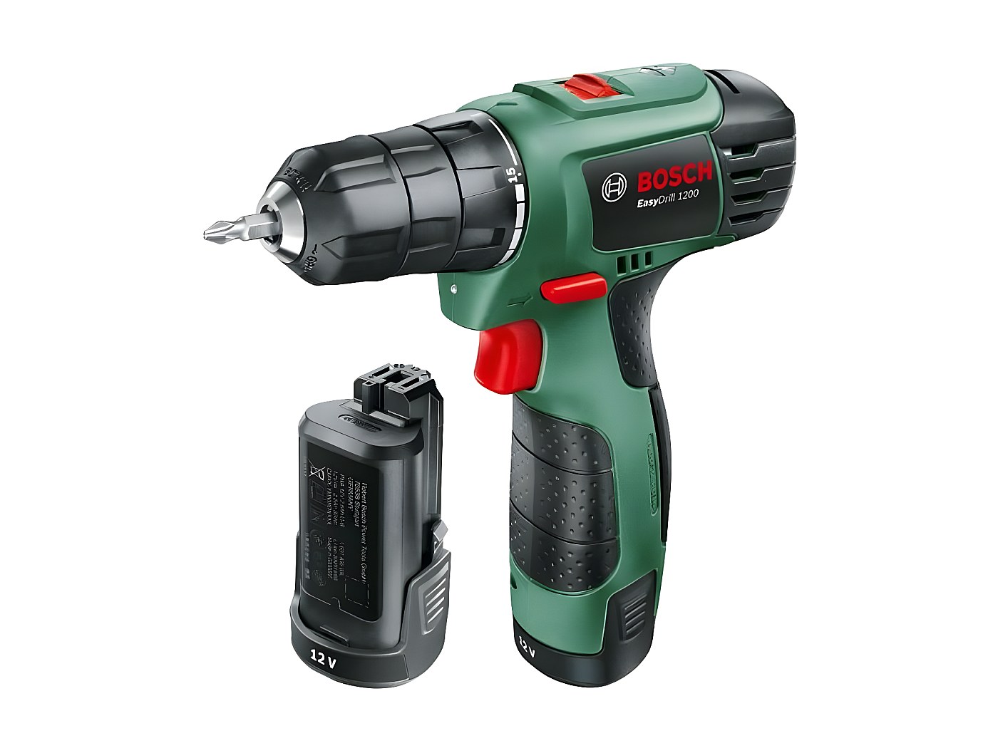 Draadloze boor- en schroefmachine Bosch EasyDrill 1200 - 2 Snelheden, 2 ...