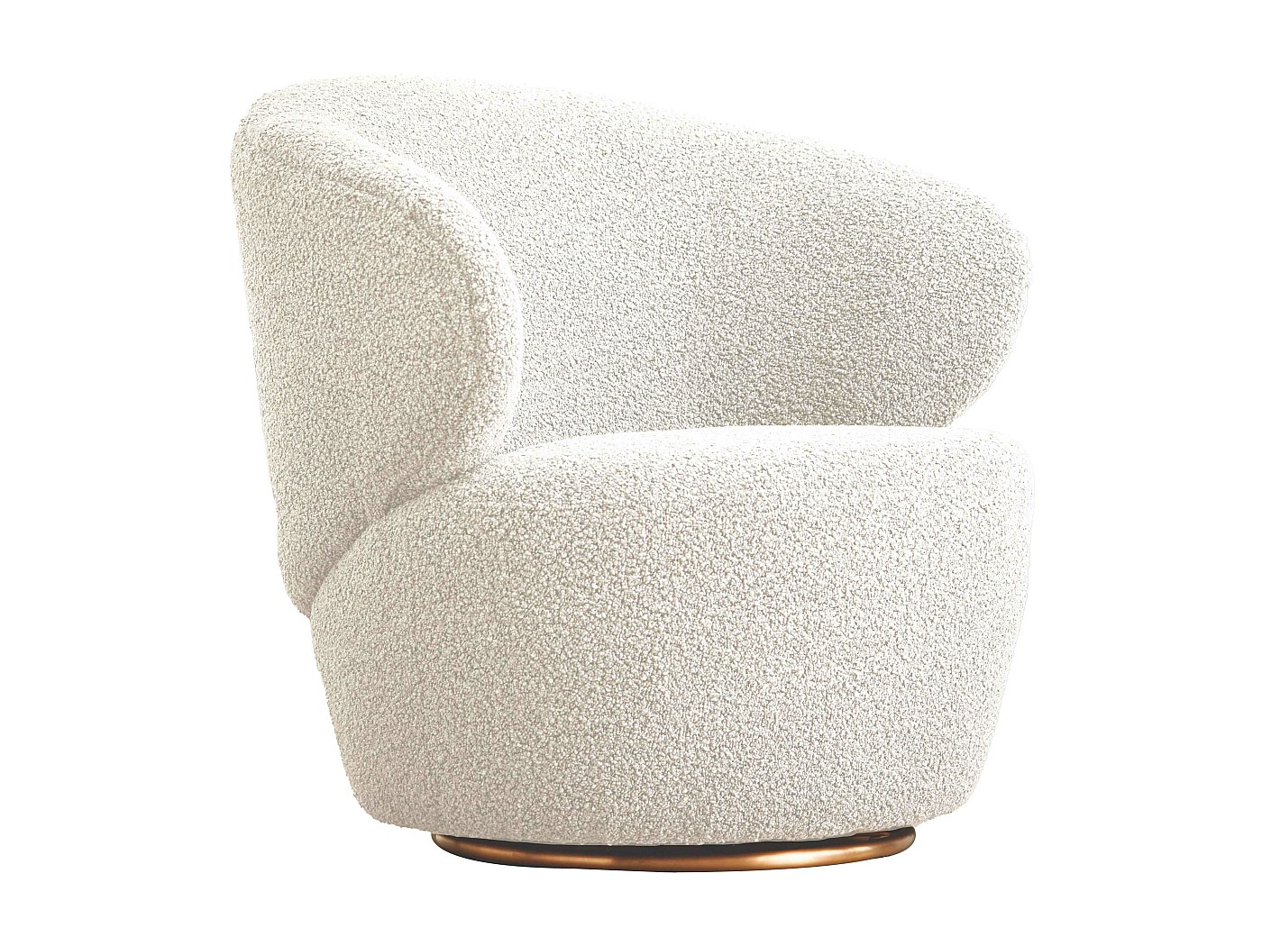 Sillón acogedor de bucle blanco