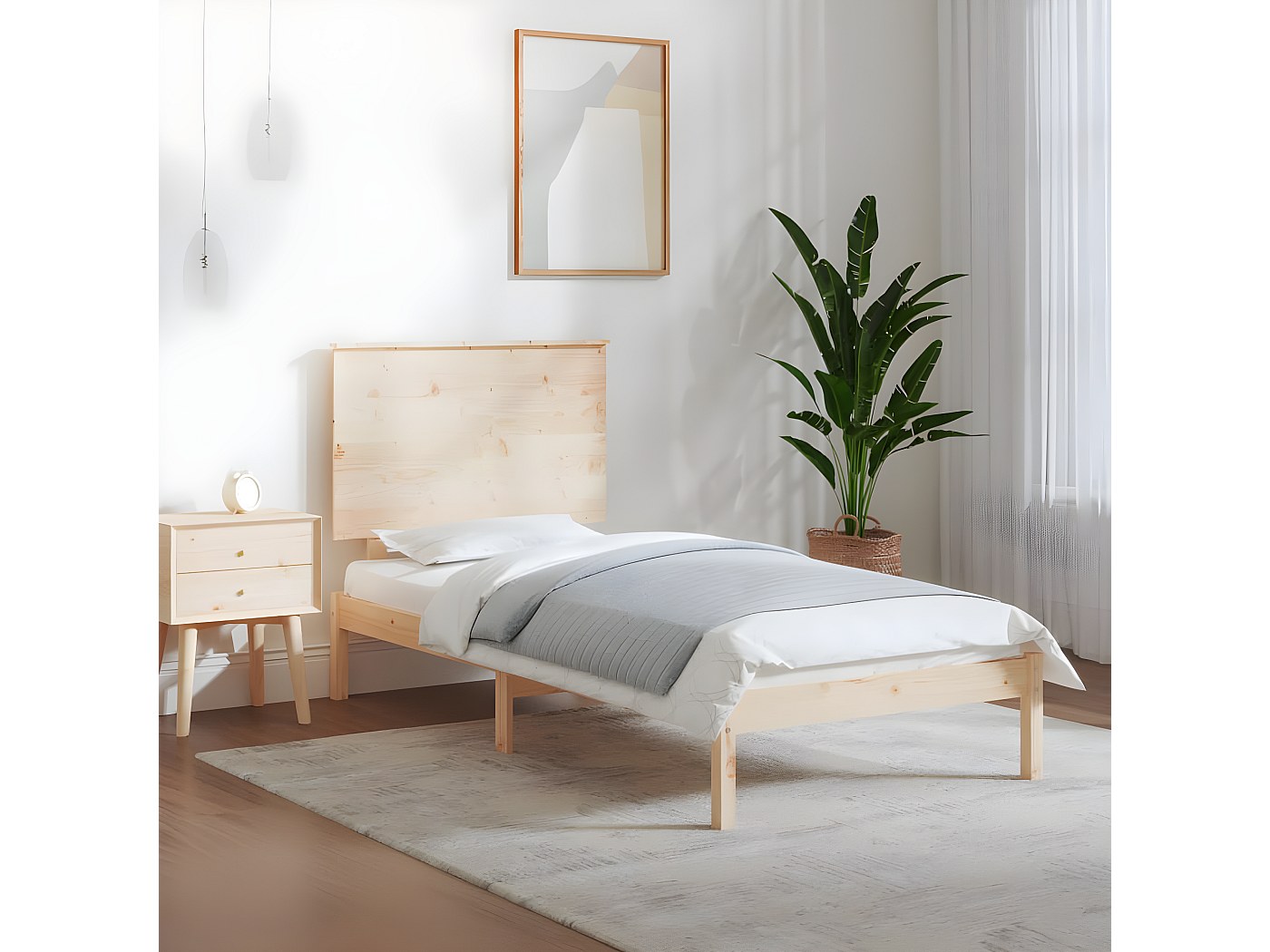 Letto singolo in Legno Massello 90x190 cm Single CFW391109