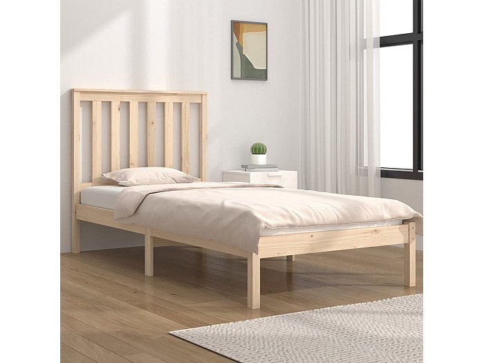 Letto singolo in Legno Massello di Pino 100x200 cm CFW433411