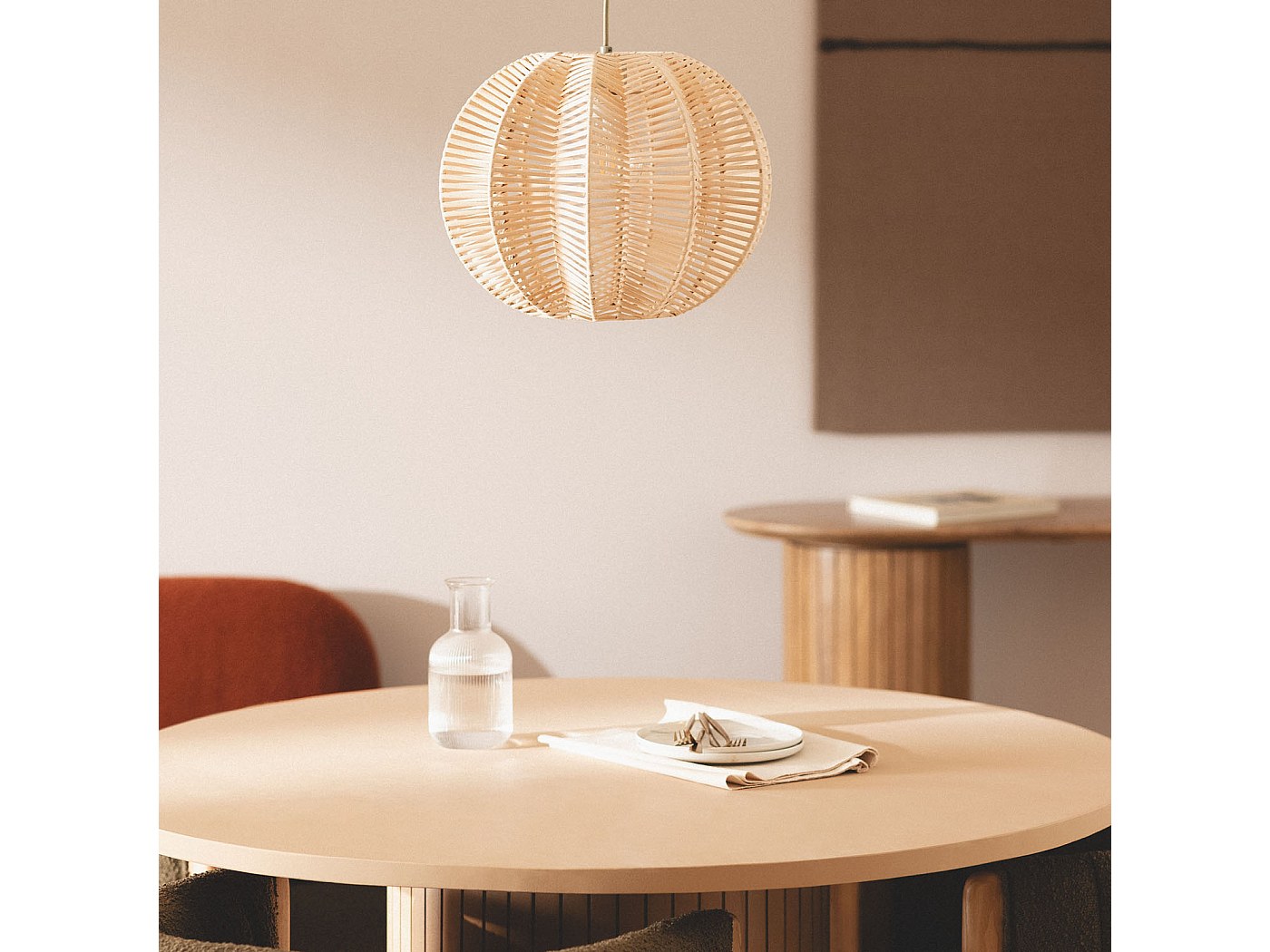 Suspension Rotin Tobonga Naturel