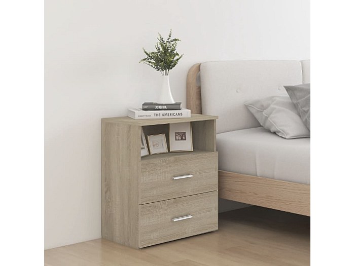 2 pz Comodini Rovere Sonoma 50x32x60 cm CFW508893