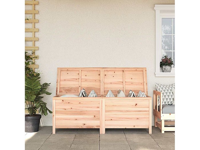 Arcón de jardín madera maciza abeto 150x50x56,5 cm