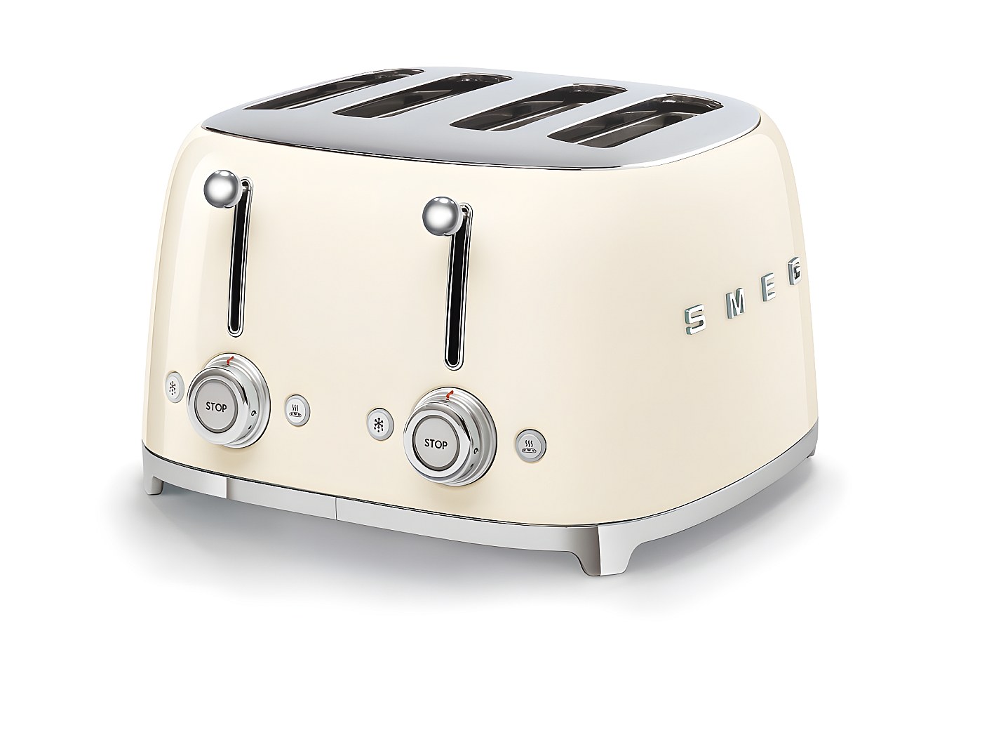 Smeg Grille-pains 4 fentes 950w crème - tsf03creu