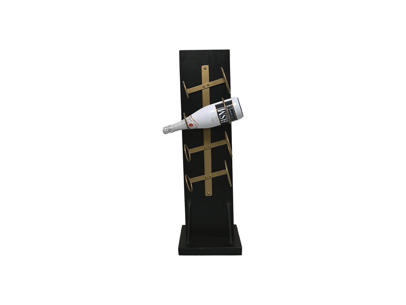 Botellero de pie para 4 botellas 25 x 25 x 80
