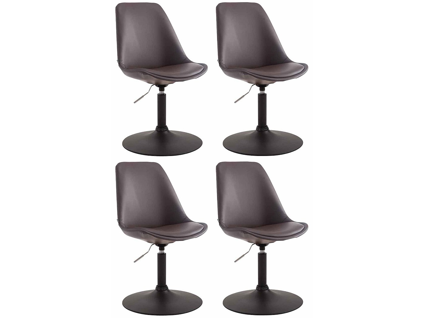 Zestaw 4 Krzeseł Jadalnianych Maverick w Skórze Ekologicznej