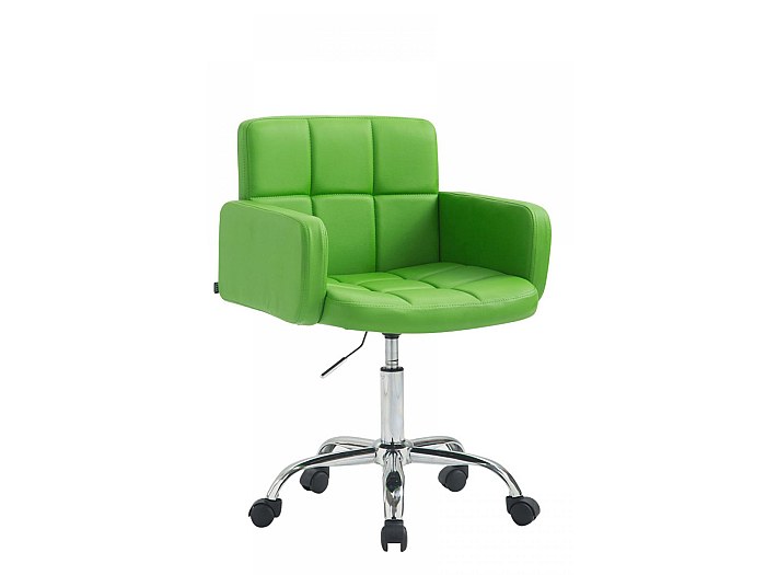 Tabouret de bureau - Similicuir & Métal chromé - Vert - Los Angeles