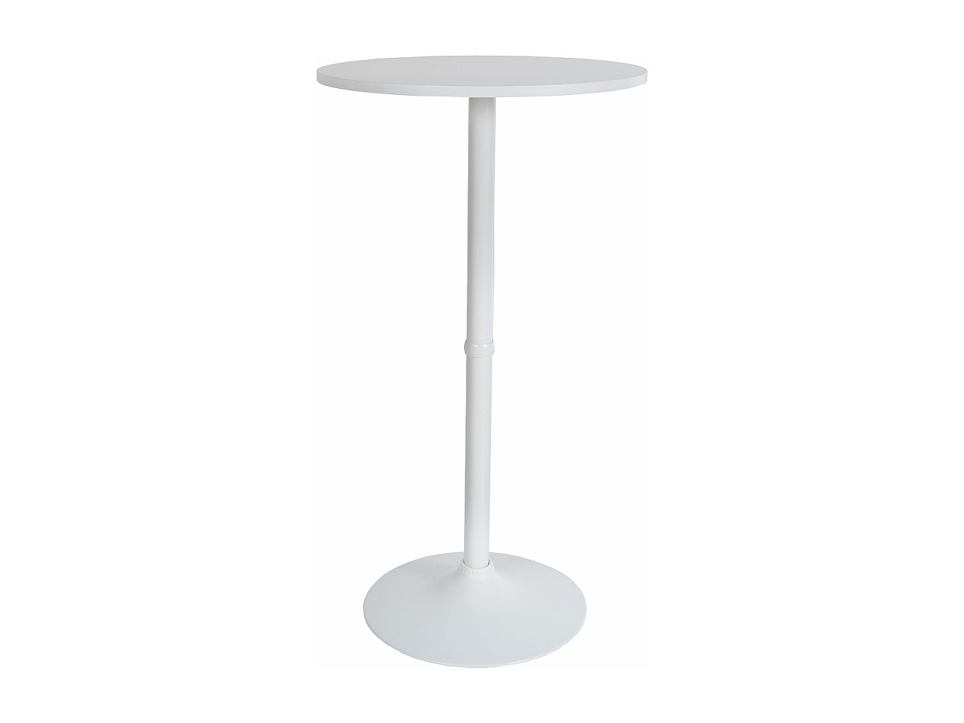 Ronde statafel - rond Ø 60 cm - Hout - Blanc / Blanc - rund
