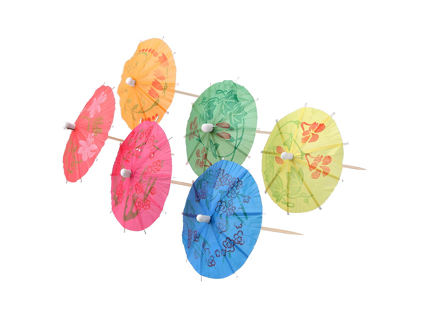 Lot de 20 mini parasols pour cocktail Fackelmann