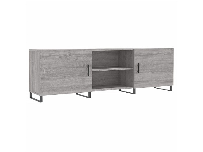 Mueble TV Sonoma gris 150x30x50 cm madera contrachapada