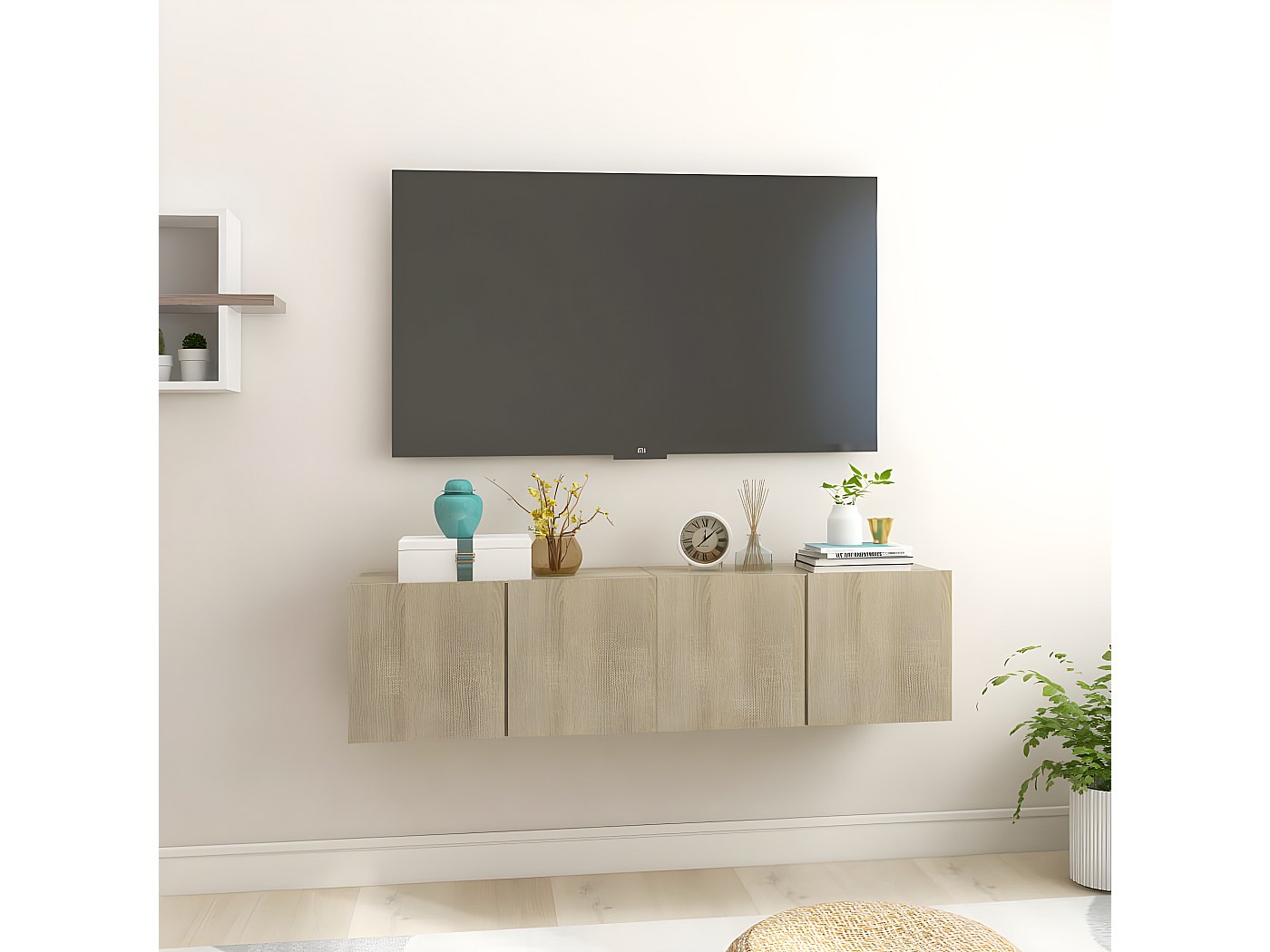 Meubles TV suspendus 2 pcs Chêne sonoma 60x30x30 cm