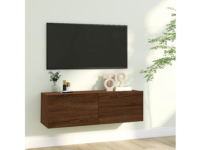 Armoire murale TV Chêne marron 100x30x30 cm Bois d'ingénierie