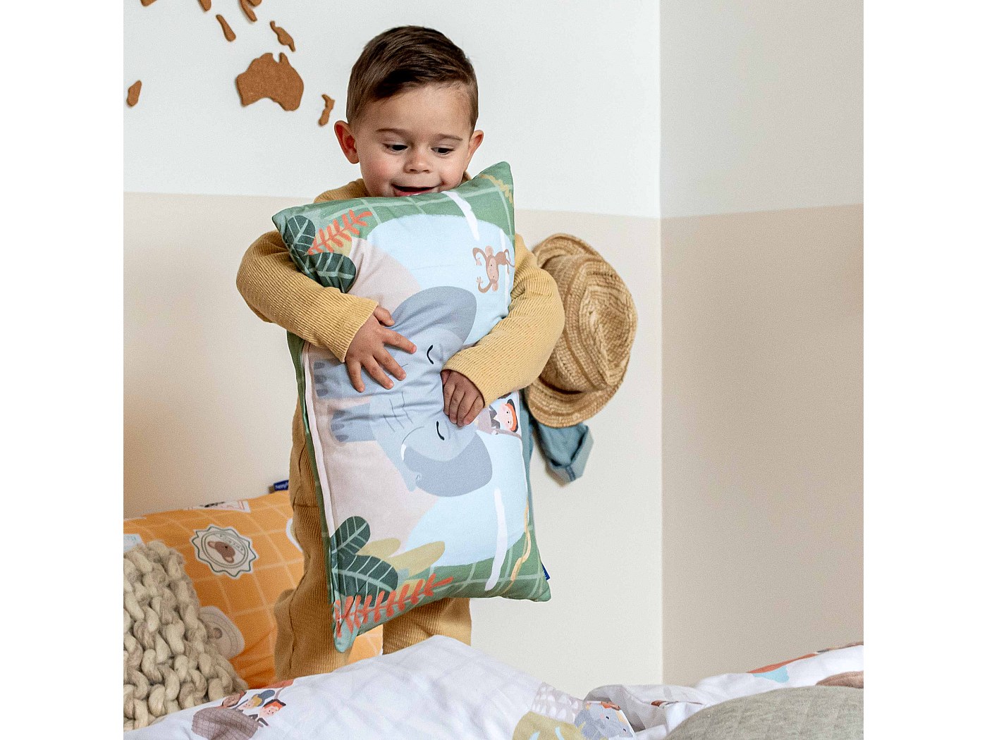 Housse de coussin 50x30 cm World trip