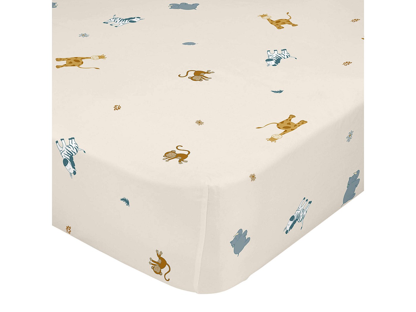 Lençol de Baixo Ajustável 90x200x32 cm (Cama 90) Animals