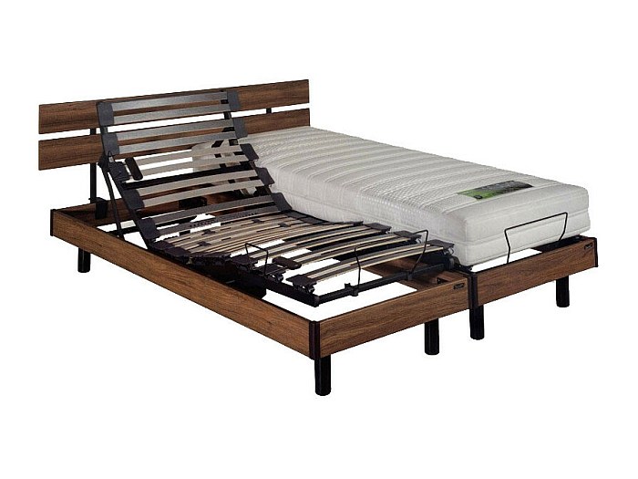 Sommier electrique Essenzia ATRIA 2x70x190 Blanc