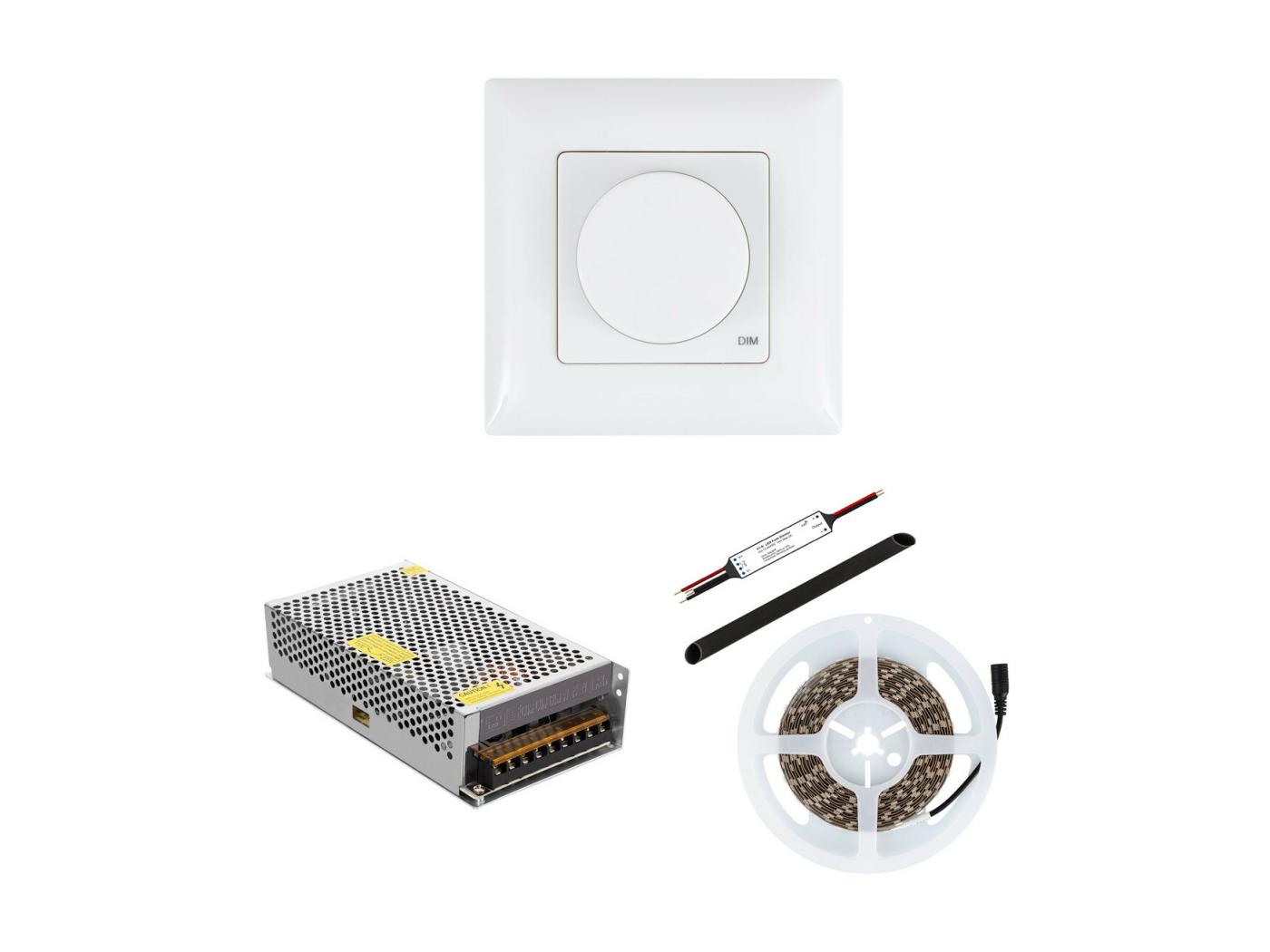 Ledkia Ruban Led 24v Dc 60led M 5m Ip20 Largeur 10mm Avec Variateur