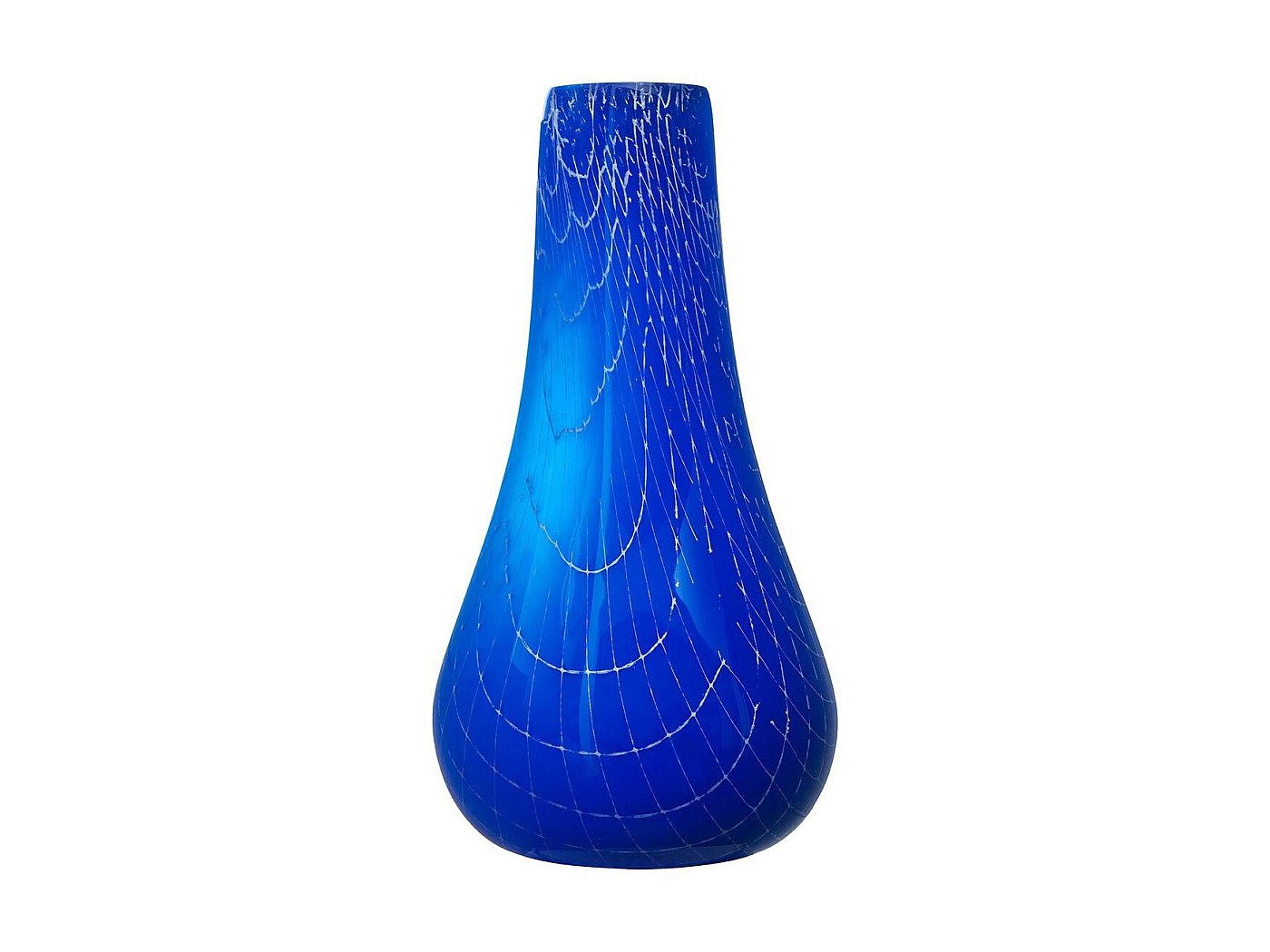 Vase en verre bleu H40