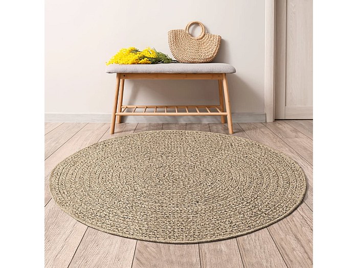 Tapete ZIZUR 90 cm aspeto de juta interior e exterior PT205387