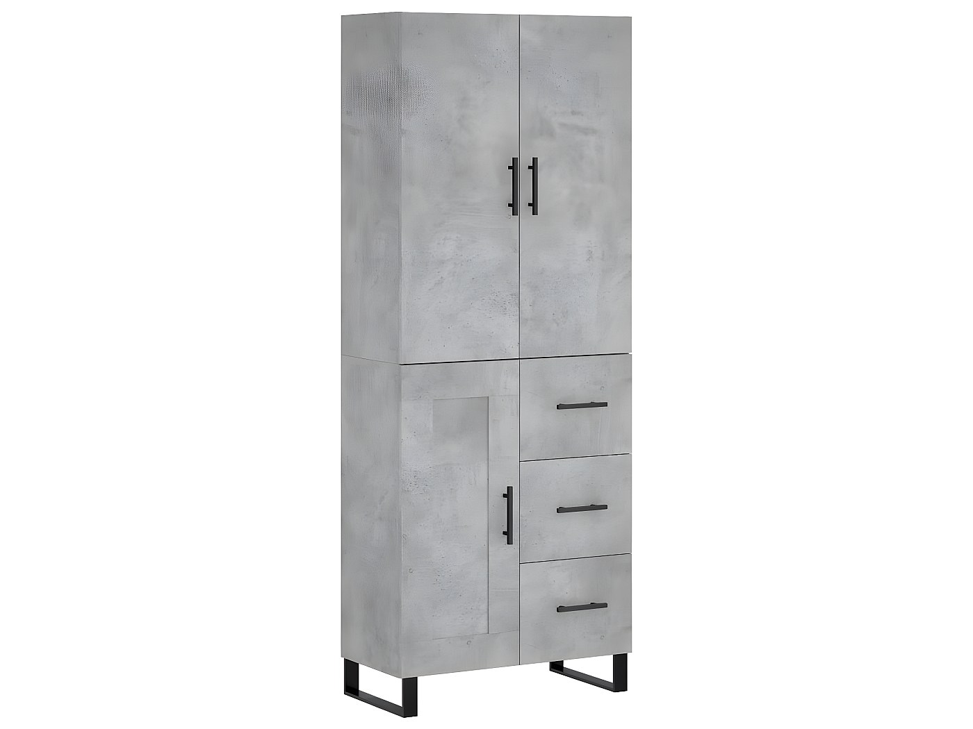 Credenza alta Grigio cemento 69,5x34x180 cm MDF