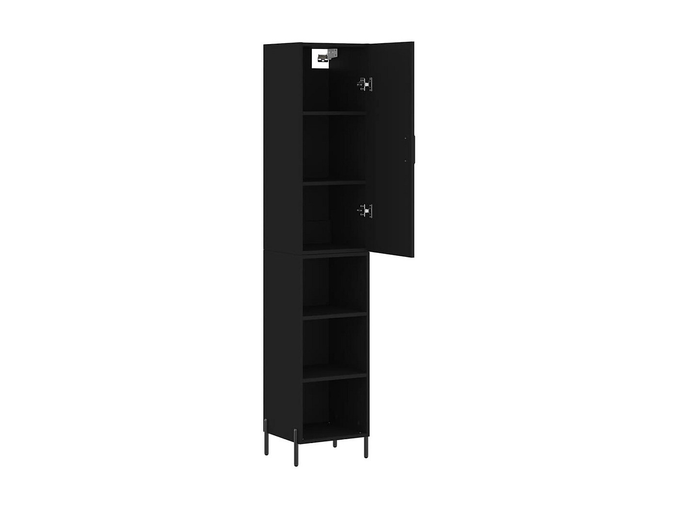Credenza alta Nera 34,5x34x180 cm MDF