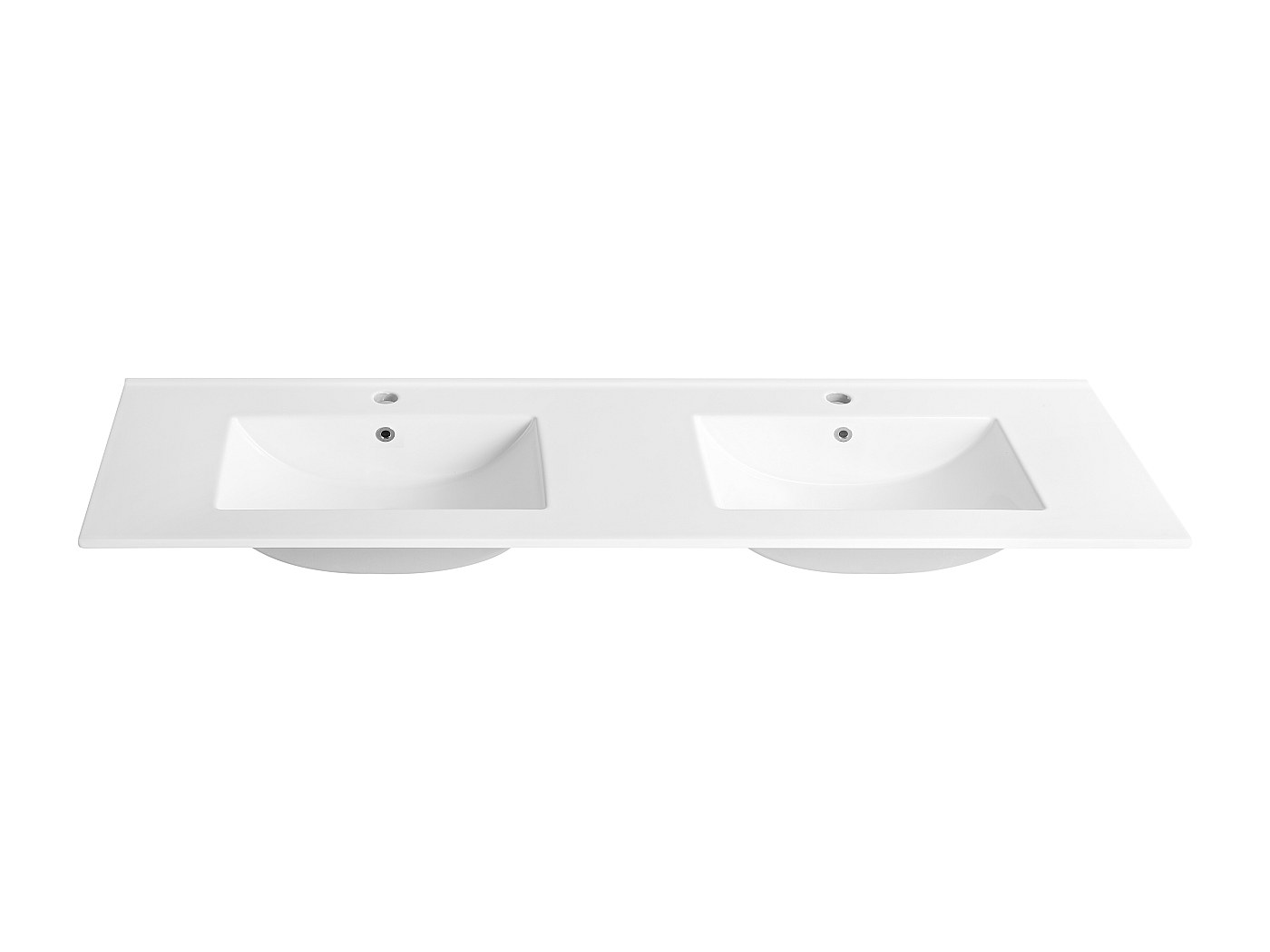 Inbouwwastafel in witte keramiek - L151 cm - MOTIAC
