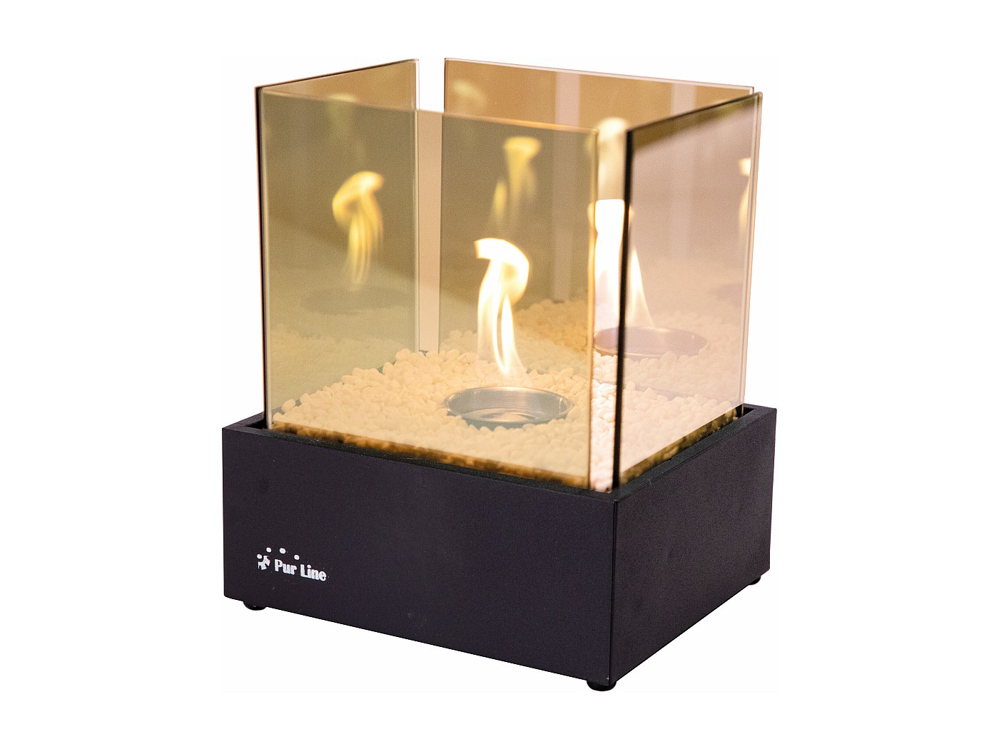 Chimenea de etanol de sobremesa con efecto de llama infinita