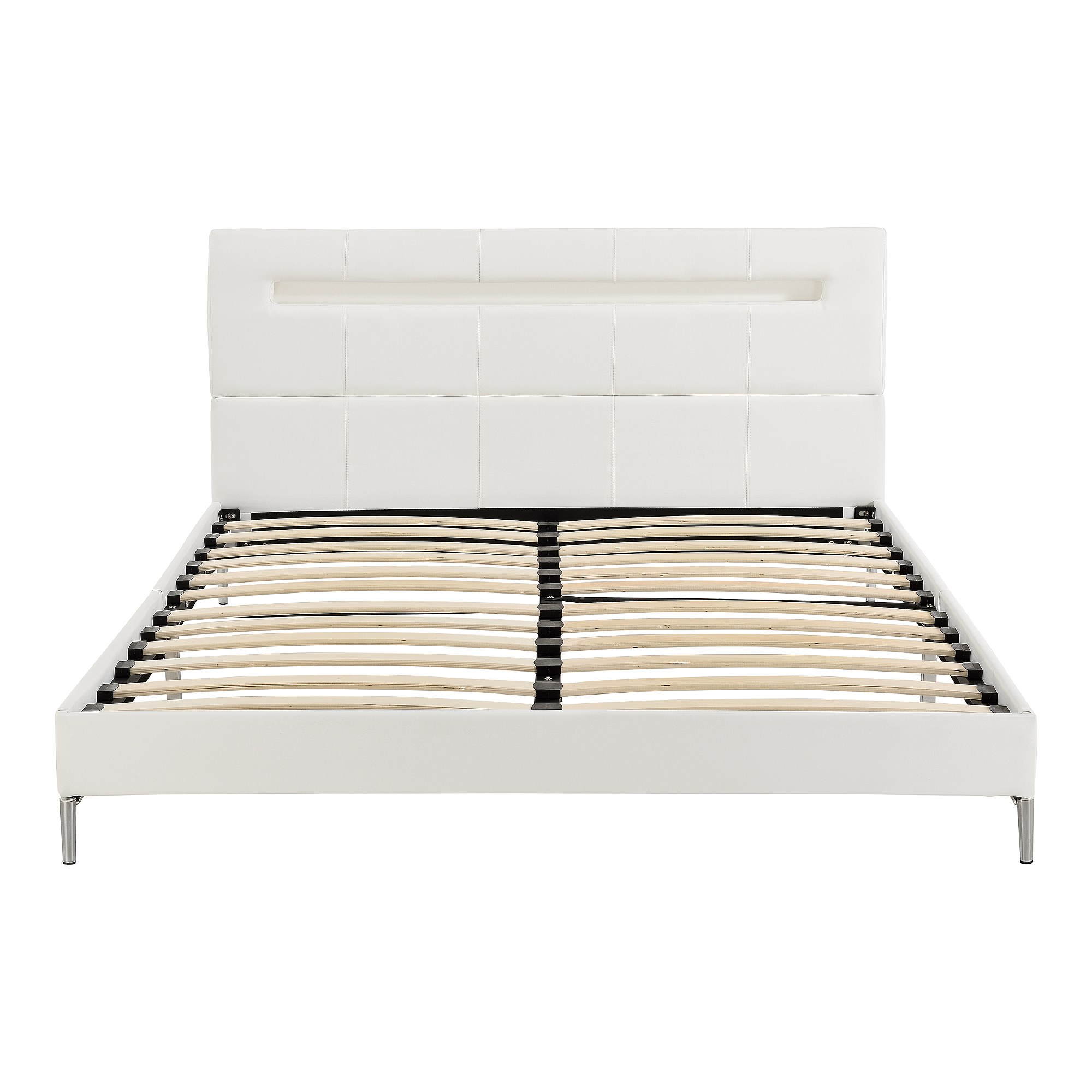 Cadre de Lit Double Taastrup avec LED RVB MDF Similicuir 140 x 200 cm ...