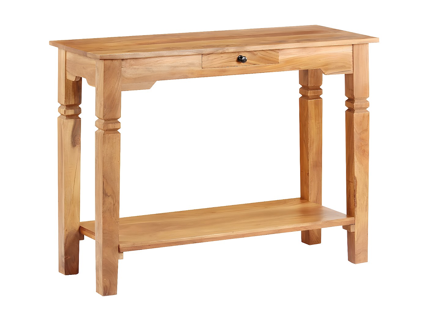 Mesa consola de madera maciza de acacia 100x40x76 cm ES711380