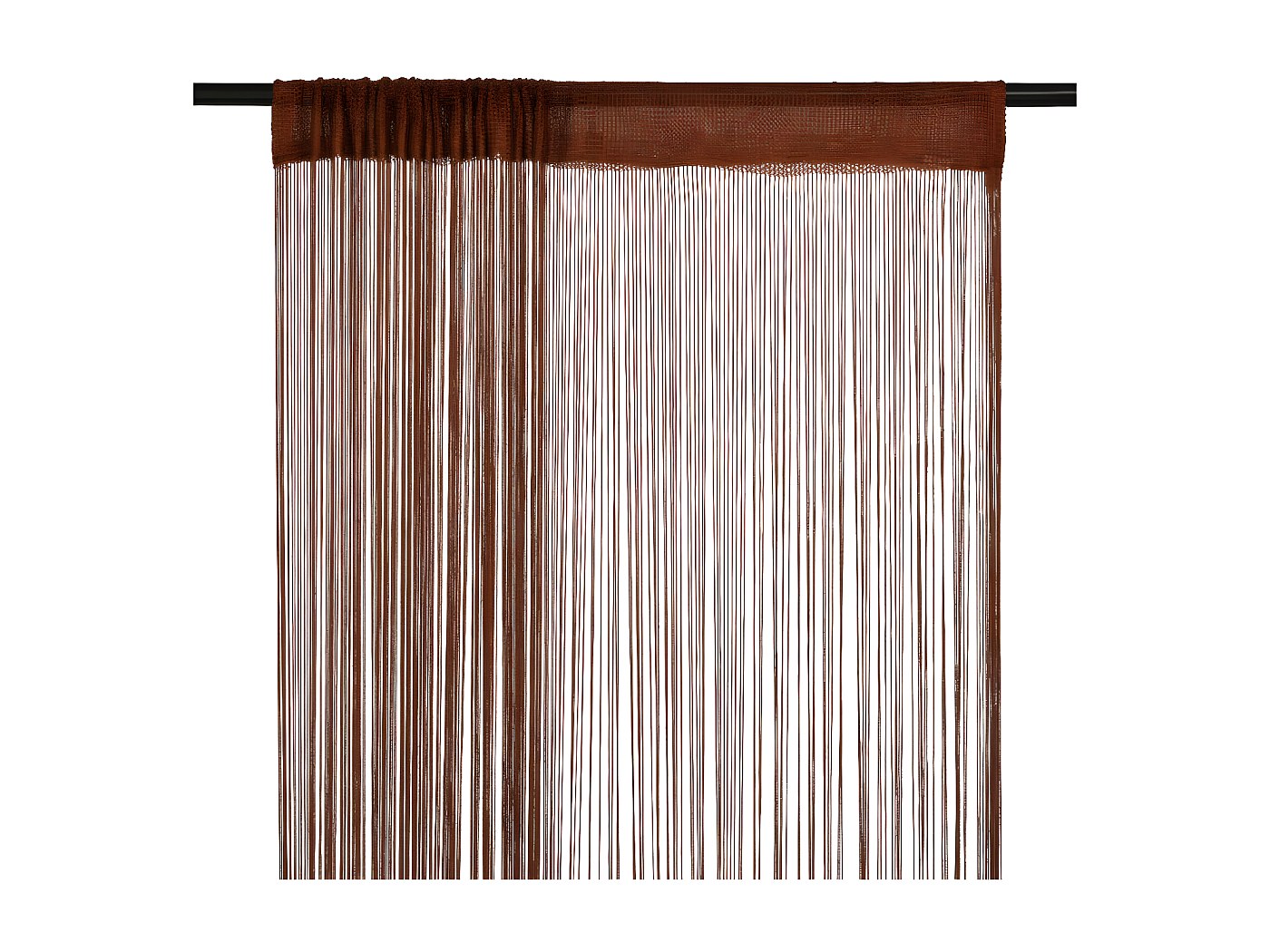 Rideau en fils 2 pcs 140 x 250 cm Marron QBH83660