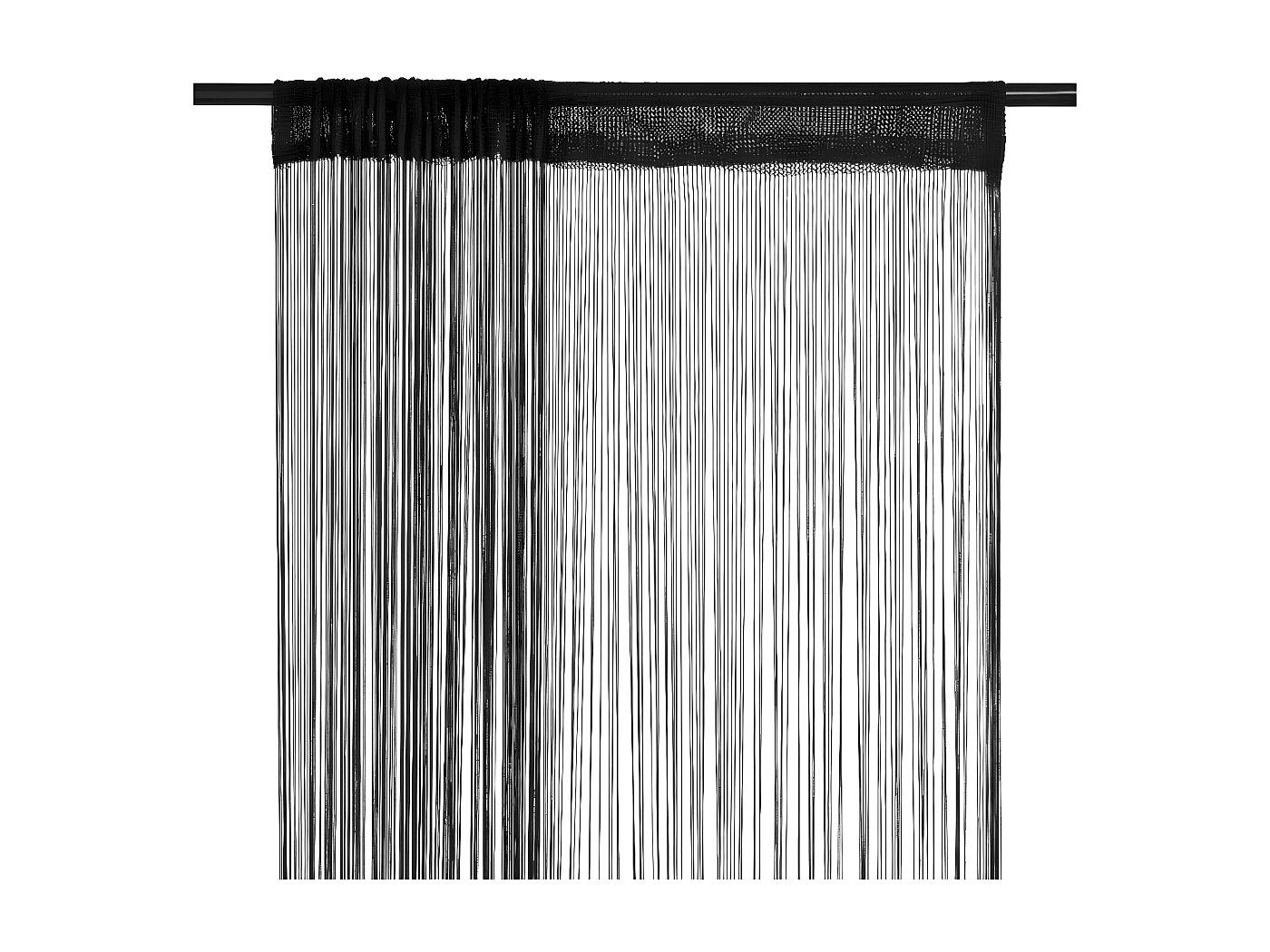 Rideau en fils 2 pcs 140 x 250 cm Noir QBH61915