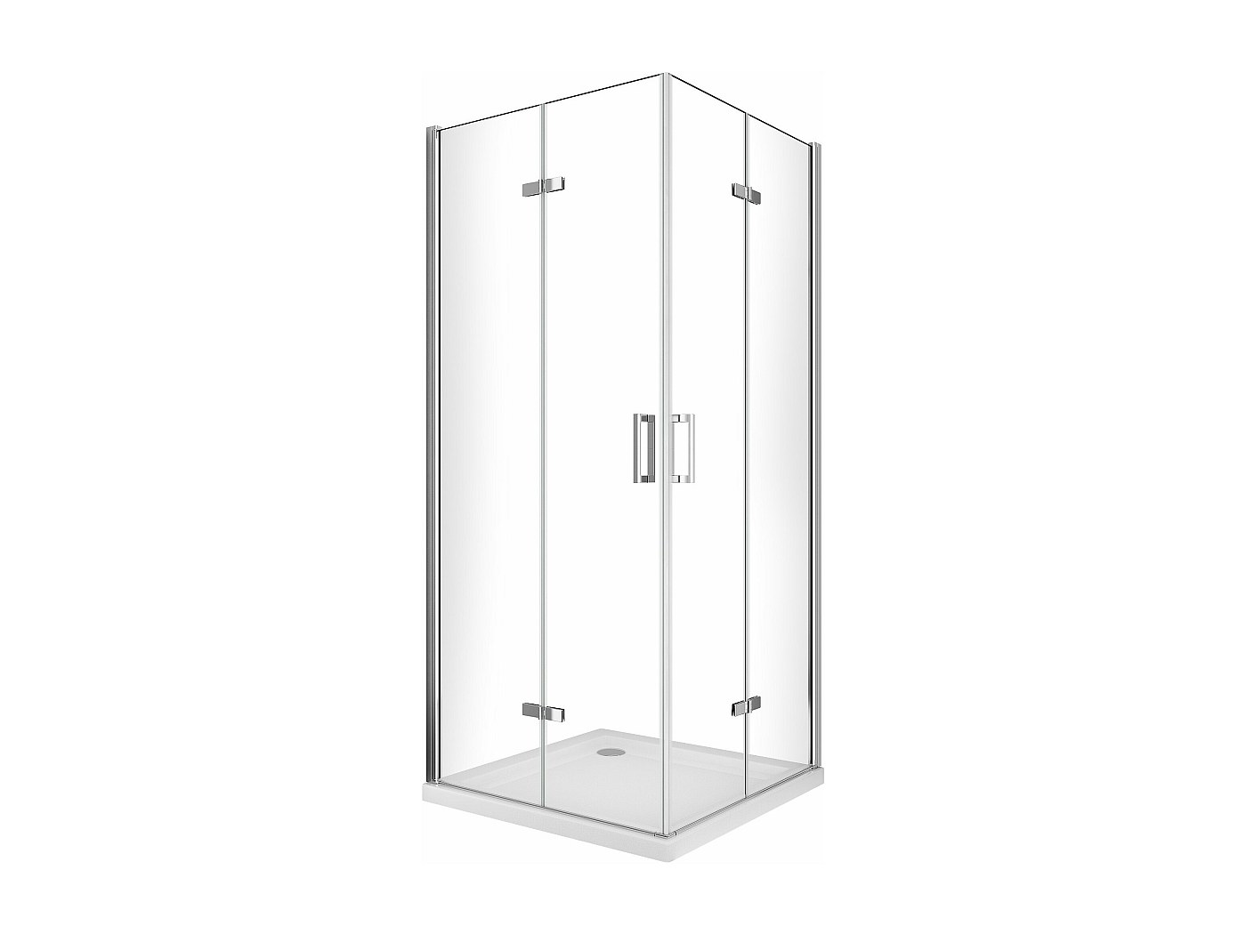 Douche pour installation angulaire double avec ouverture pliante - 80 ...