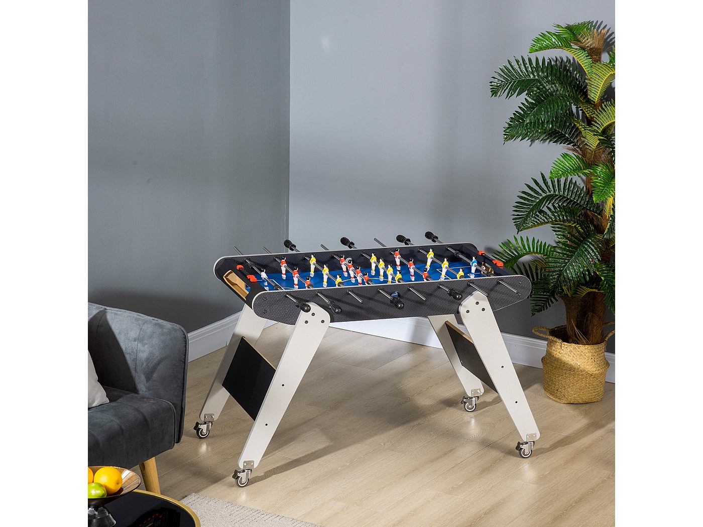 Baby-foot table de Babyfoot avec roulettes dim. 114,5L x 87l x 68,5H cm ...