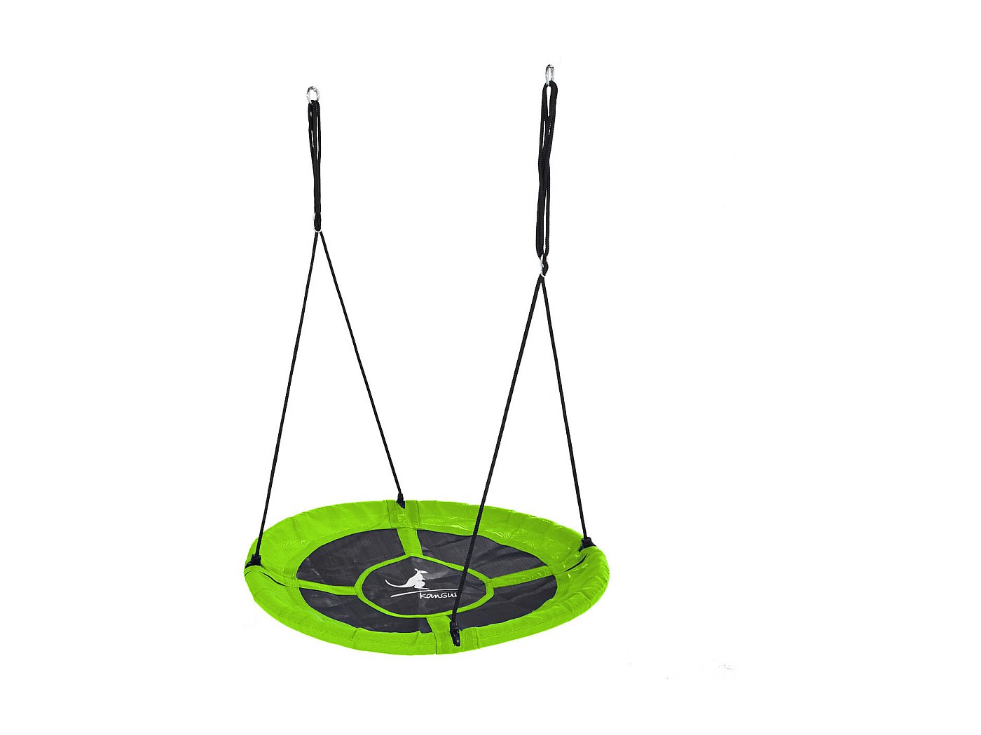 KANGUI - Balançoire ronde nid d'oiseau rond Ø100cm - Vert - Charge ...