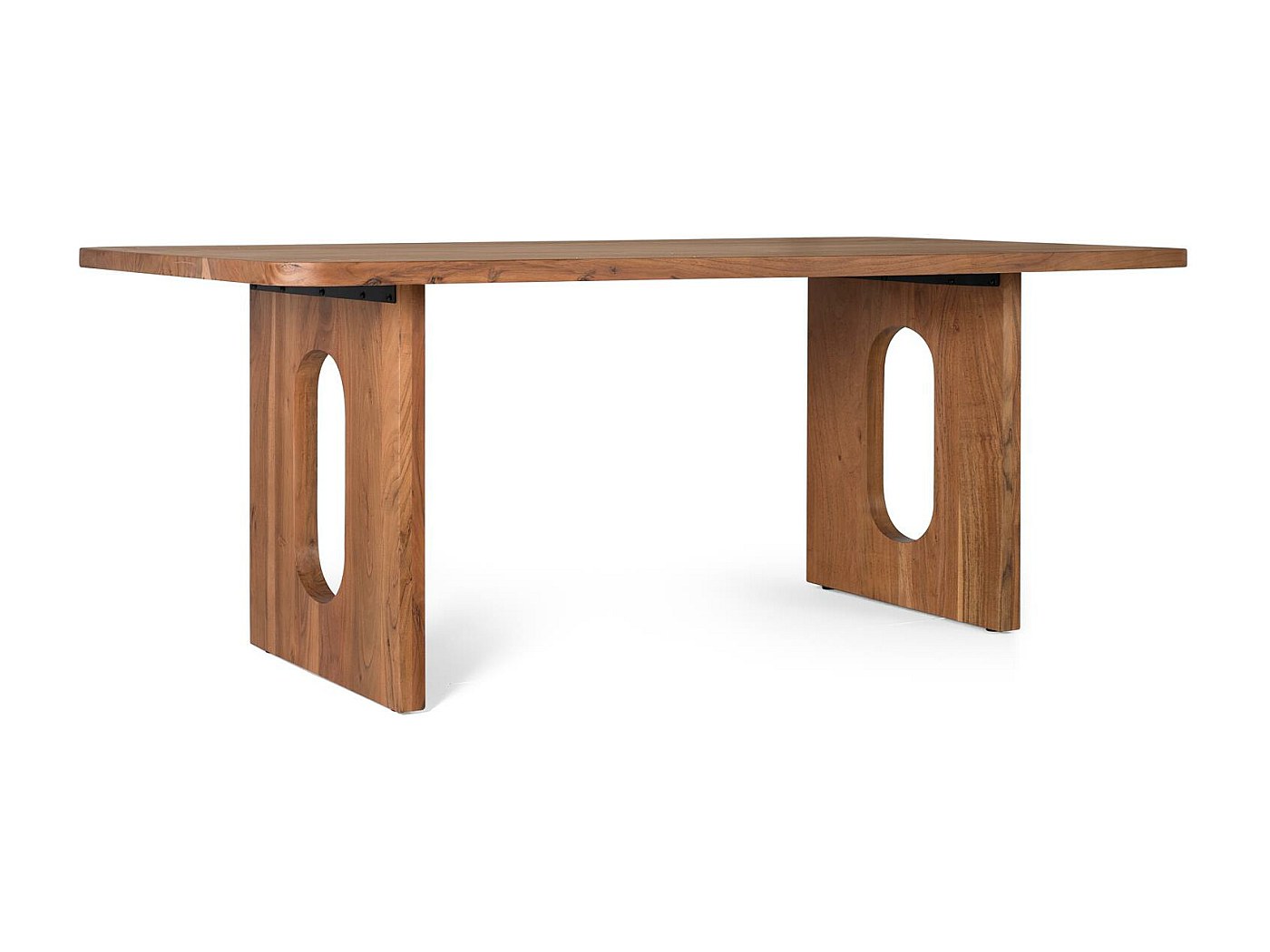 Mesa comedor en madera de acacia natural Marrón.Giner y Colomer 76x100x200