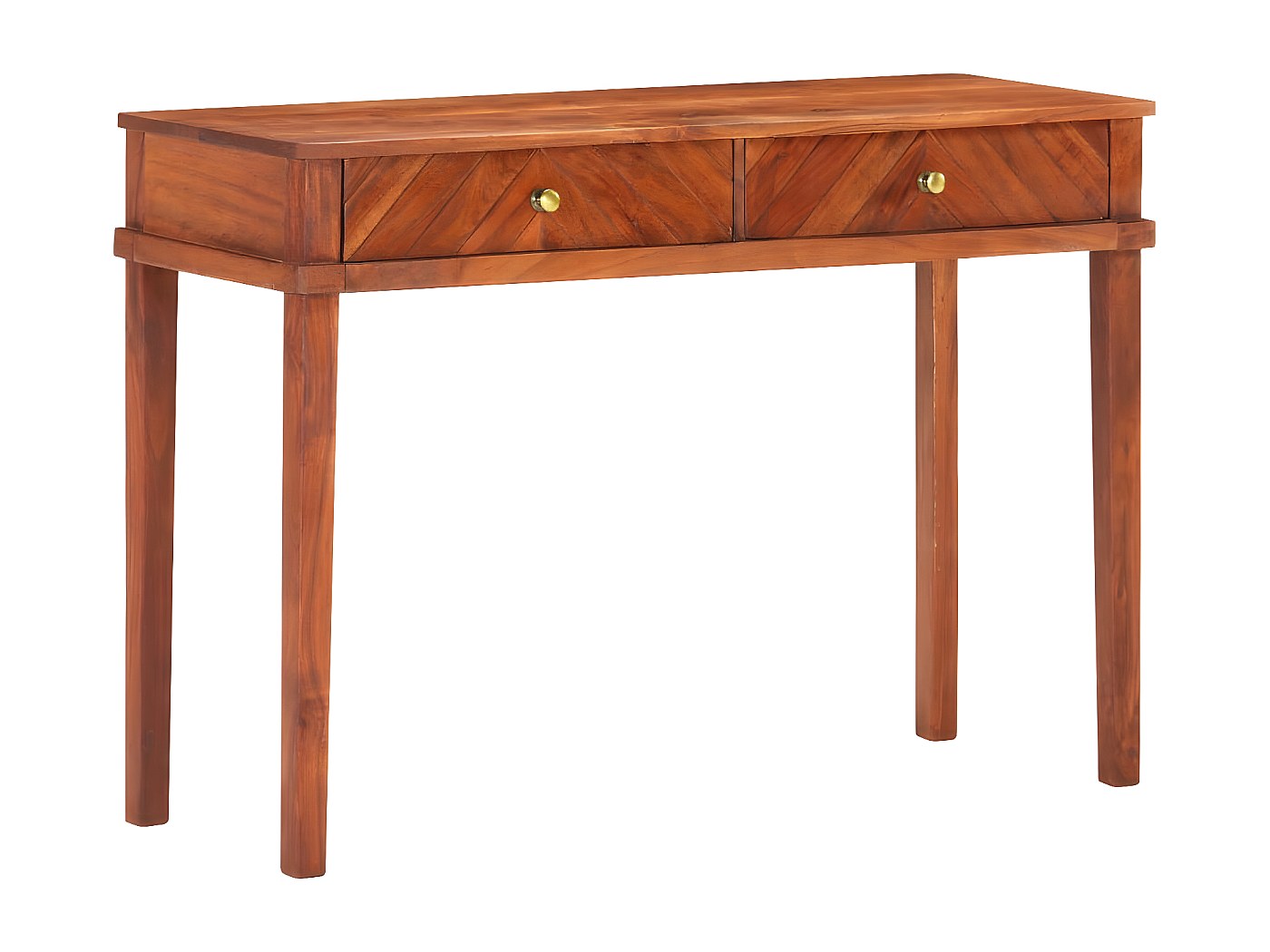 Mesa consola de madera maciza de acacia 110x40x76 cm
