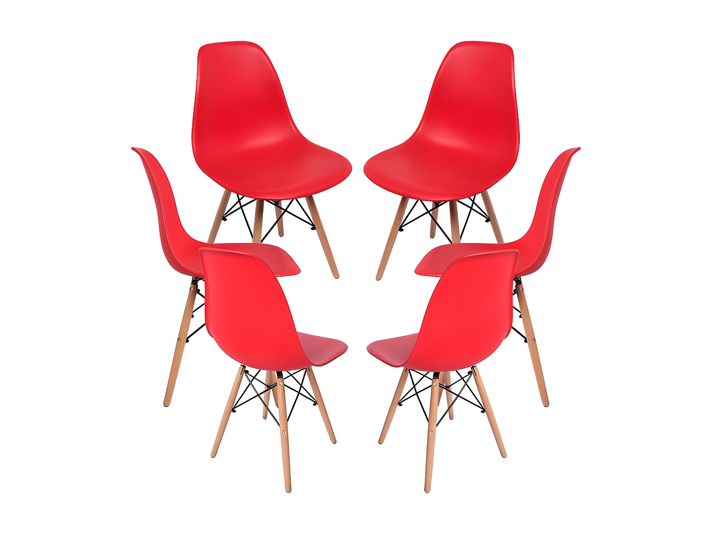 Pack 6 Sillas Tower Pro - Rojo