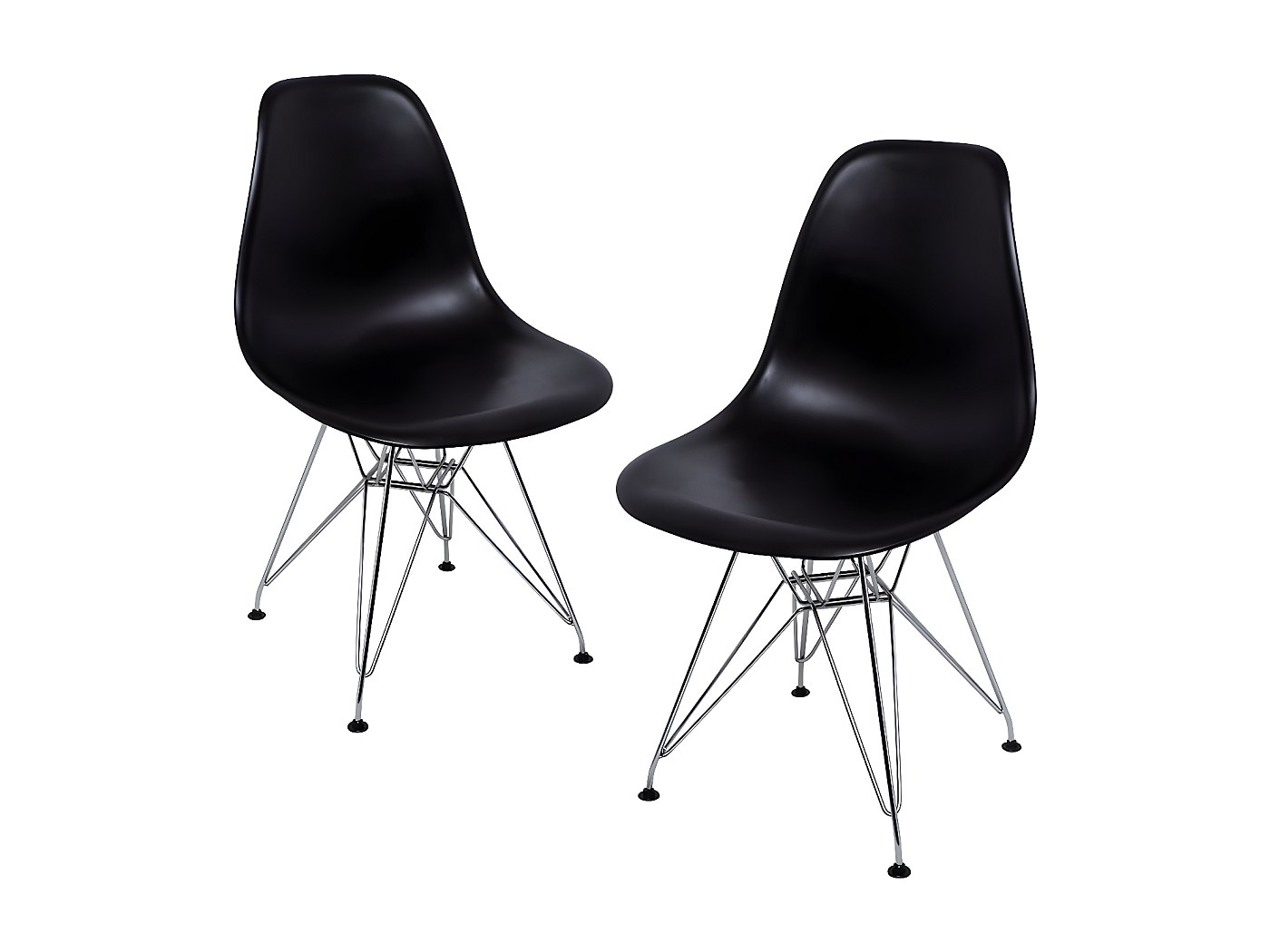 Pack 2 Sillas Tower Metálicas - Negro