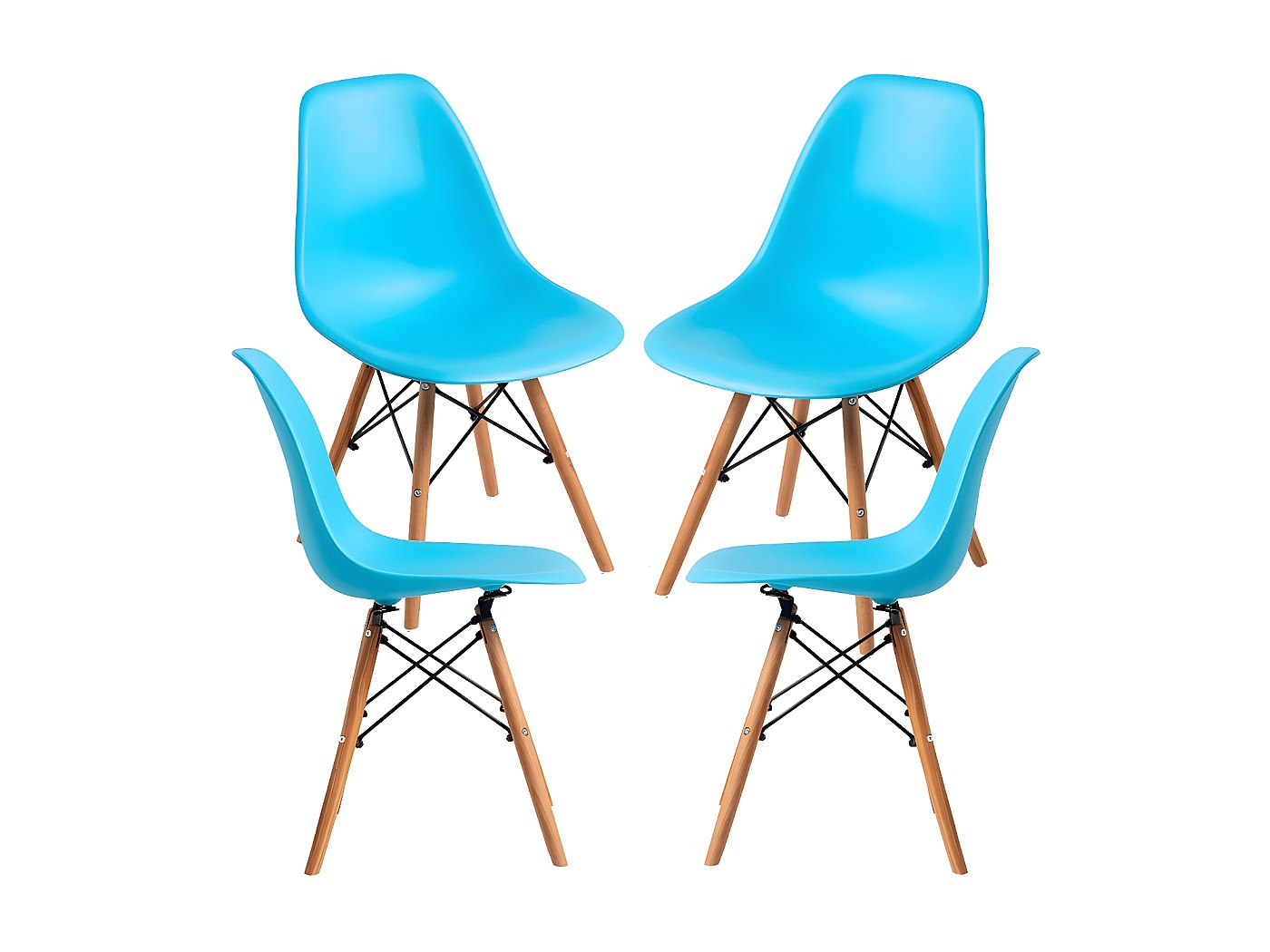 Pack 4 Sillas Tower Pro - Azul celeste