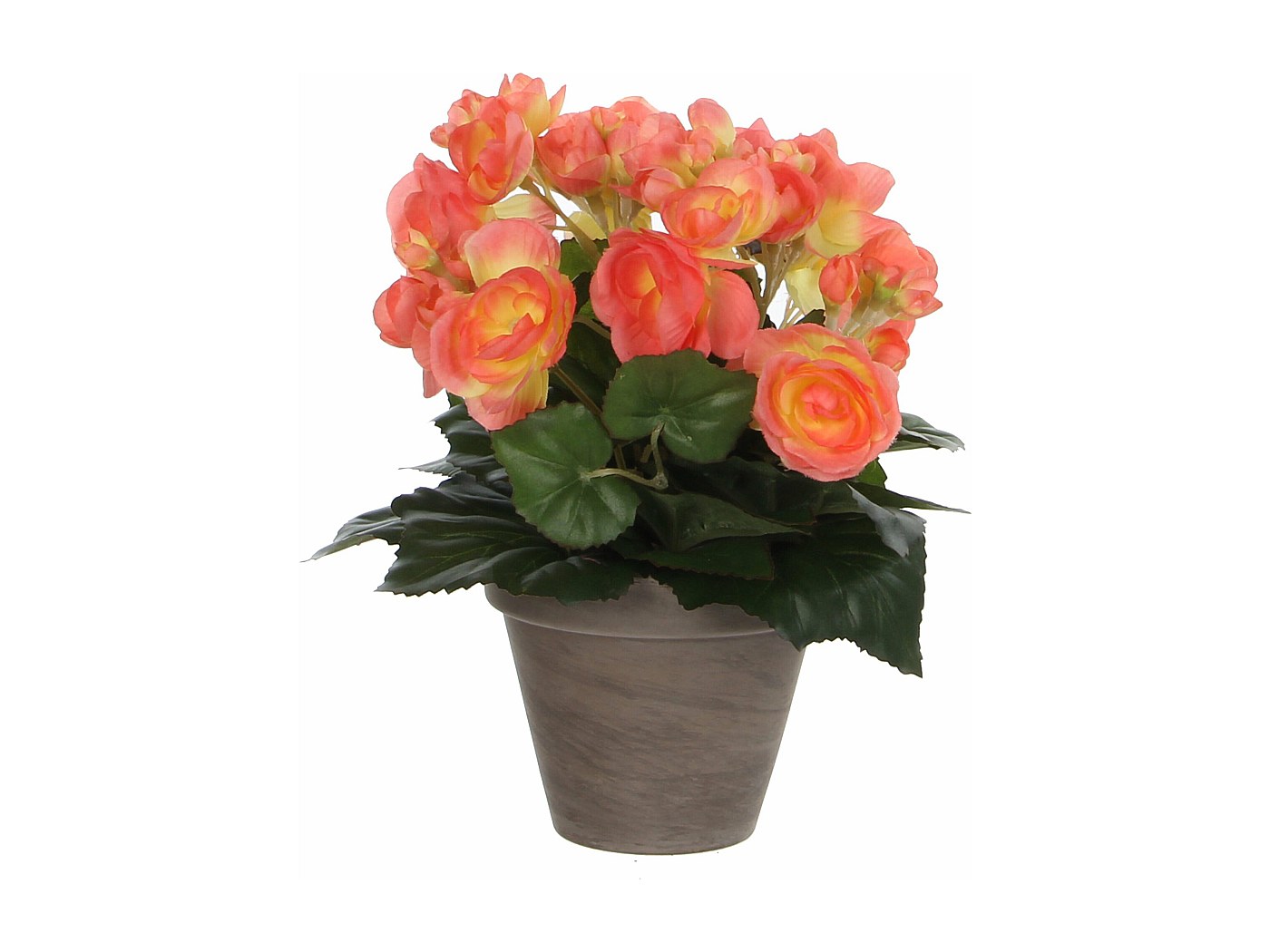 Plante artificielle en polyester et terre cuite - 30 x Ø25 - Rose ...